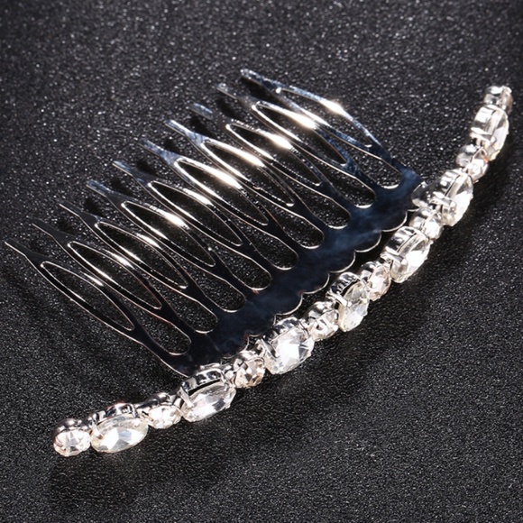 Accessories | Bridal Sparkly Crystal Comb Simple Bling Headpiece | Poshmark